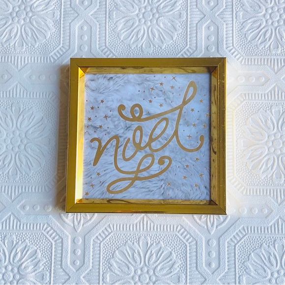 Handmade | Holiday | Gold Noel Glass Frame | Poshmark